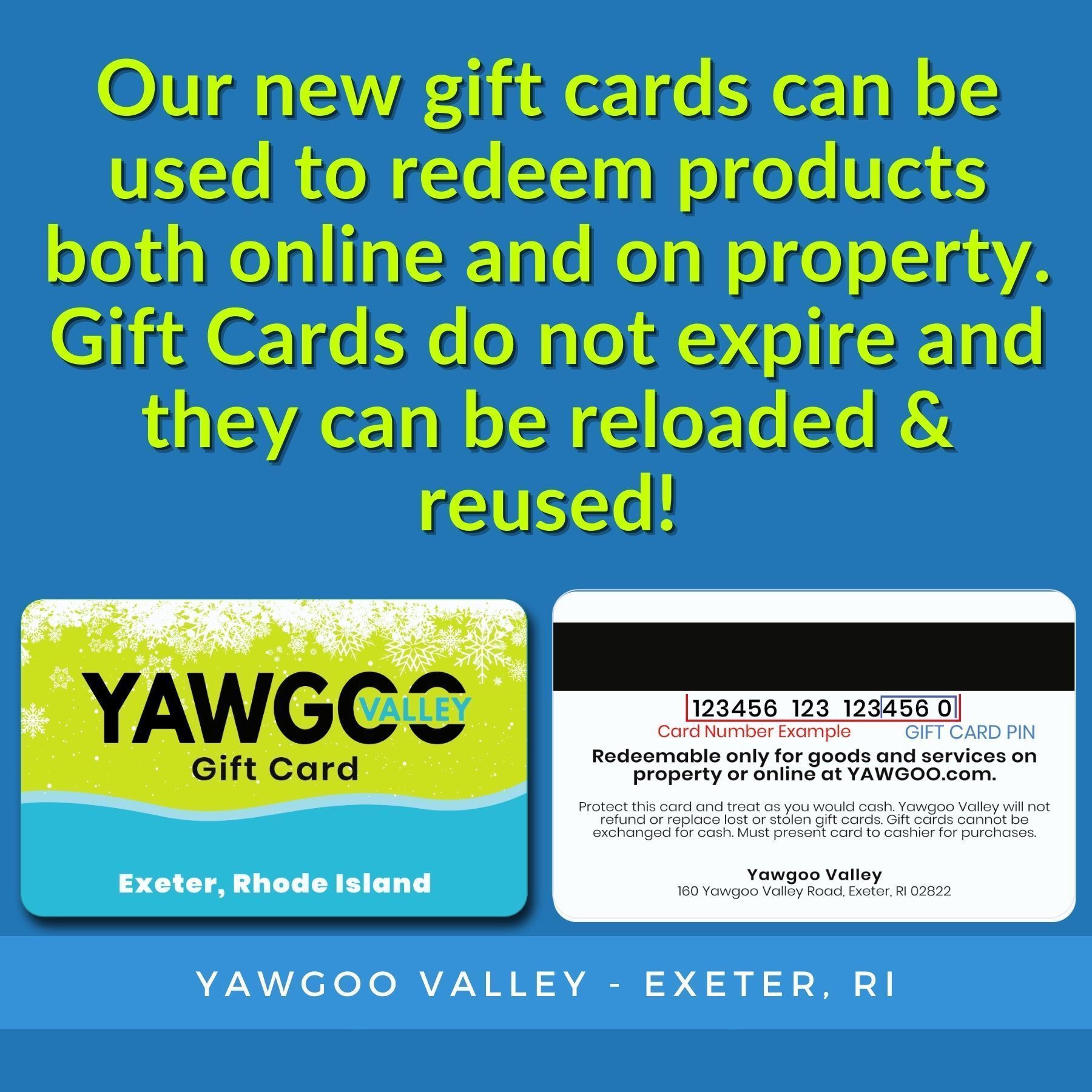 Yawgoo Valley Web Store | Exeter, Rhode Island. $30 Gift Card